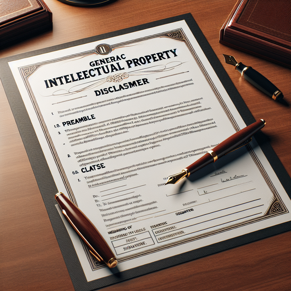 Intellectual Property Disclaimer - BDP Development